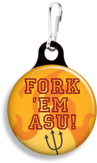 Download Asu Fork 'em - Geek Chic Tile Coaster - Full Size PNG Image ...