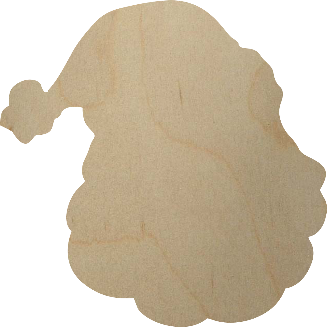 Download Wooden Santa Face Shape Cutout - Santa Shape - Full Size PNG ...