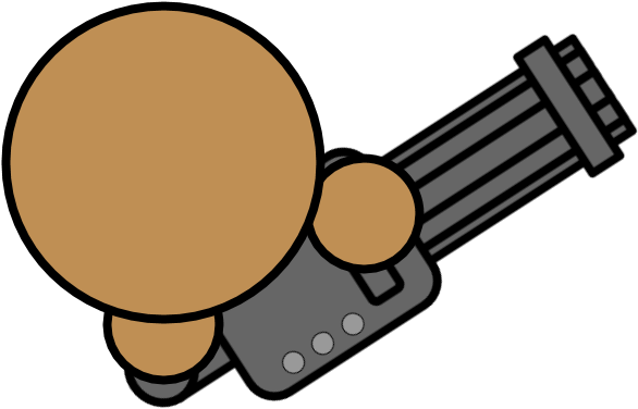 Download Transparent Holding Minigun - Video Game - PNGkit