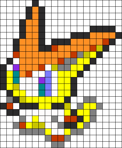 Download Victini Sprite Perler Bead Pattern / Bead Sprite - Pixel Art ...