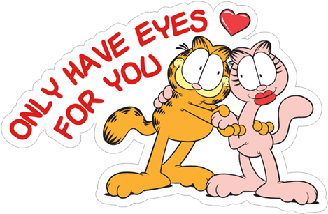 Download Transparent Viber Sticker «garfield Love» - Garfield Love - PNGkit