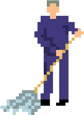 Download Janitor - Pixel Art - Full Size PNG Image - PNGkit