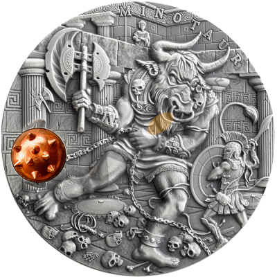 Download Minotaur Ancient Myths Ii 2 Oz Antigue Finish Silver - Coin ...