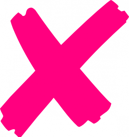 Download X Vector - Pink X Clip Art - Full Size PNG Image - PNGkit