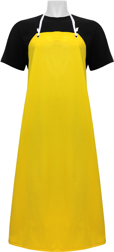 Download Industrial Yellow Pvc On Polyester Apron - Apron - Full Size ...
