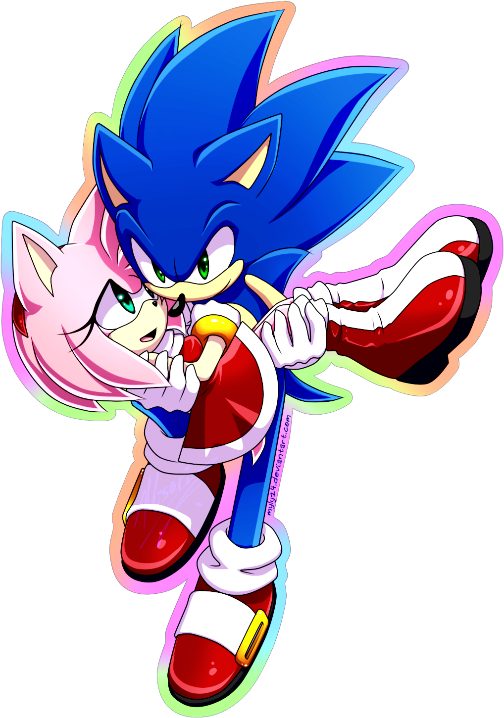 Download Transparent Sonamy Sonic Sonicthehedgehog The Hedgehog Amy ...