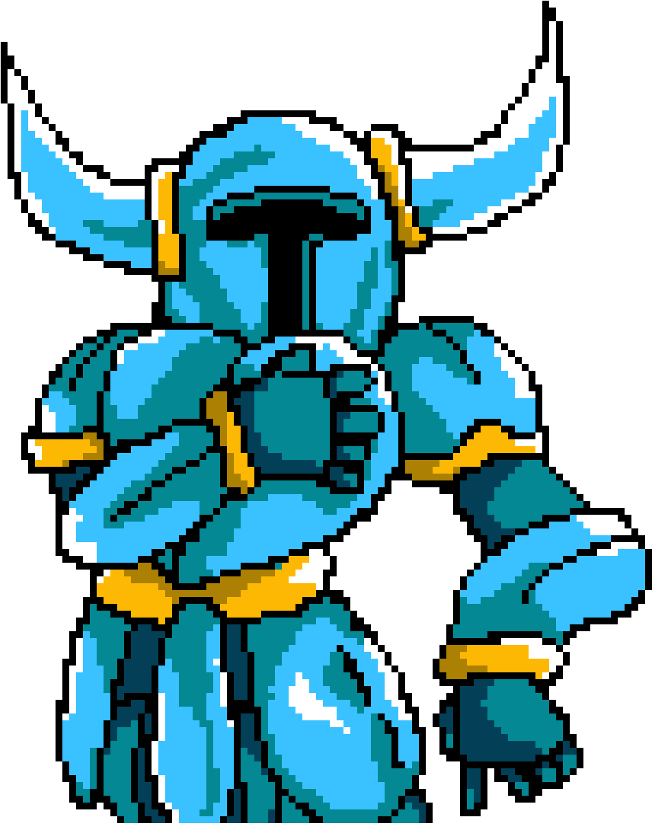 Download Shovel Knight Posing - Pixel Art - Full Size PNG Image - PNGkit