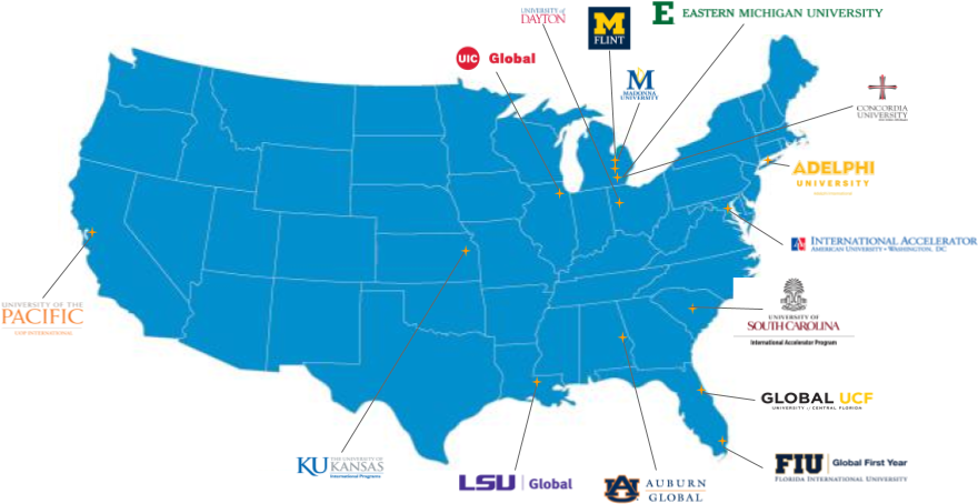 Download University Partners Map Png - Us Without California - Full ...