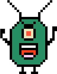 Download Plankton - Plankton Pixel Art - Full Size PNG Image - PNGkit