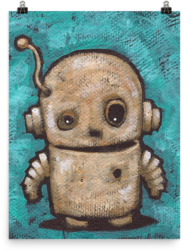 Download Cute Robot Poster - Robot - Full Size PNG Image - PNGkit