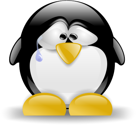 Download Sad Cute Penguin - Sad Linux - Full Size PNG Image - PNGkit