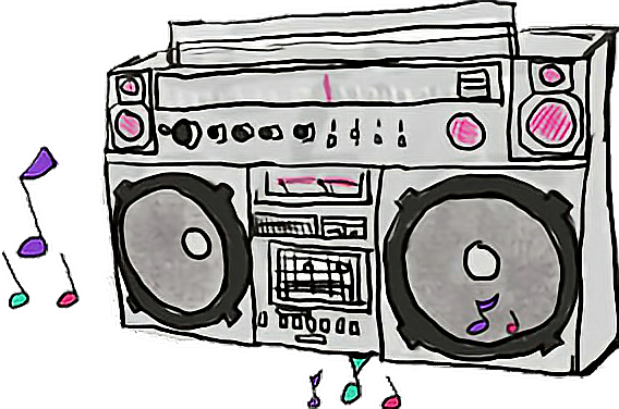 Download Report Abuse - Boombox Doodles - Full Size PNG Image - PNGkit