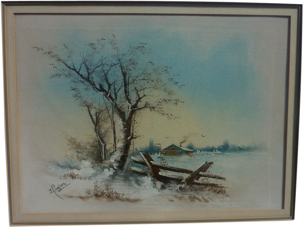 Download Pastel Drawing Of Snowy Winter Landscape Circa - Winter Pastel ...