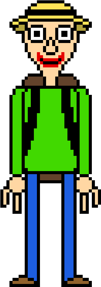 Download Baldi - Pixel Art - Full Size PNG Image - PNGkit
