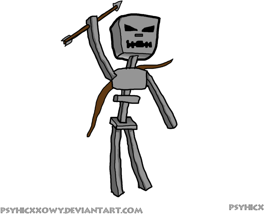 Download Drawn Skeleton Png Minecraft - Cartoon - Full Size PNG Image ...