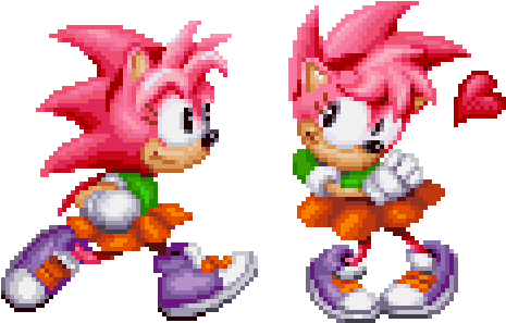 Download 16 Oct - Sonic Cd Amy Sprites - Full Size PNG Image - PNGkit