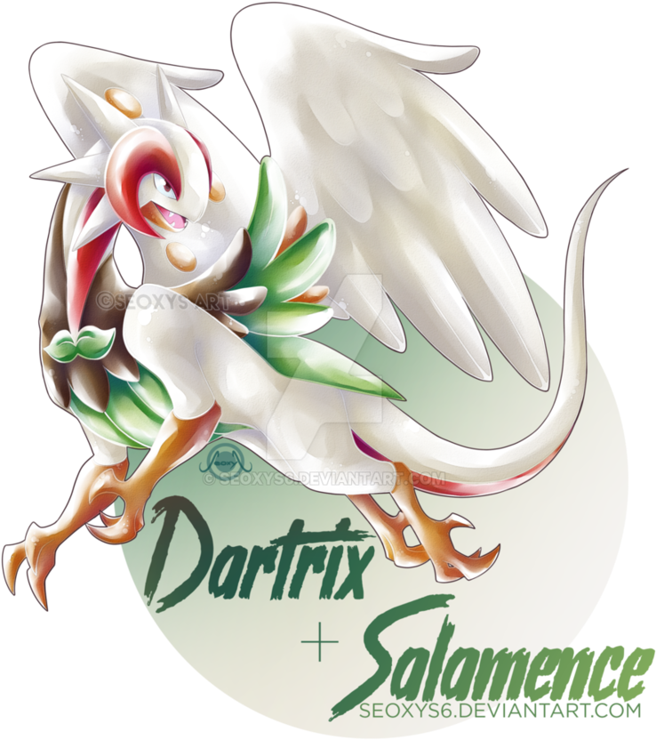Download Transparent Dartrix X Salamence By Seoxys6 - Pokémon - PNGkit