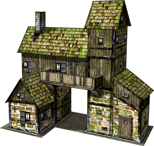 Download House-054 - Transparent Png Fantasy Building - Full Size PNG ...