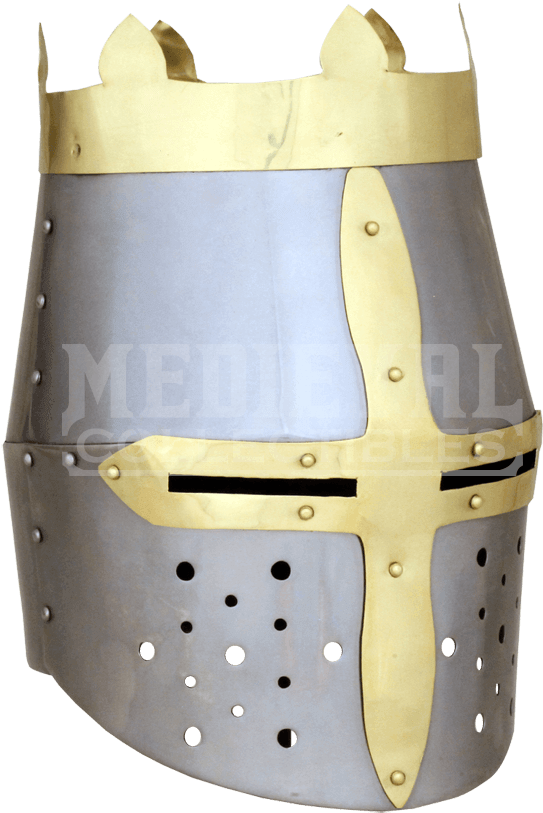 Download Kings Crown Medieval Great Helm - Crown Helmet - Full Size PNG ...