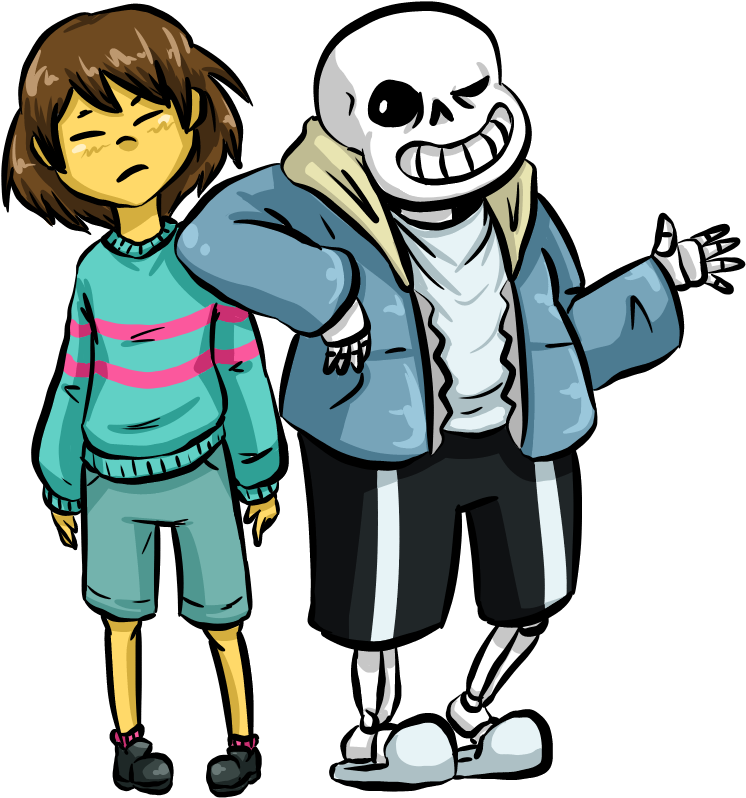 Download Clip Download And By Gotmlk On Deviantart - Frisk And Sans ...