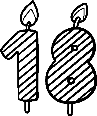 Download 18 Years Old Coloring Page - Aniversário 28 - Full Size PNG ...