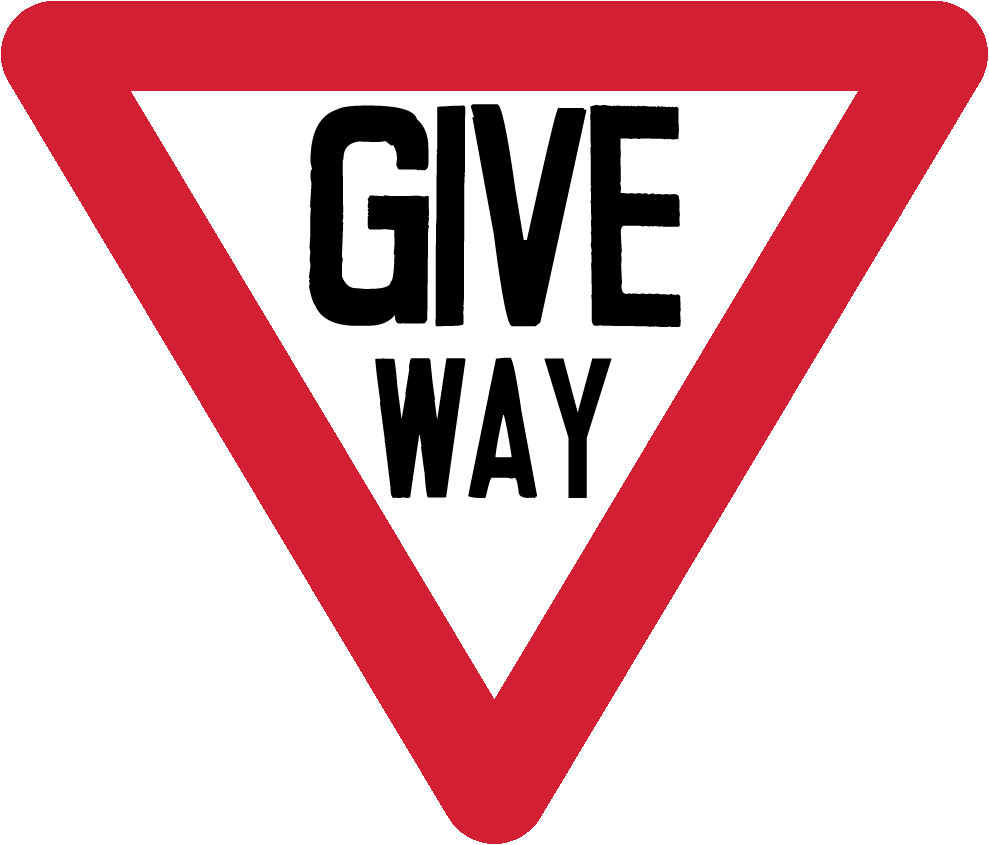 Download Giveway Sing - Give Way Sign - Full Size PNG Image - PNGkit