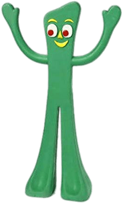 Download Gumby Holding Up Both Arms - Gumby Face - Full Size PNG Image ...