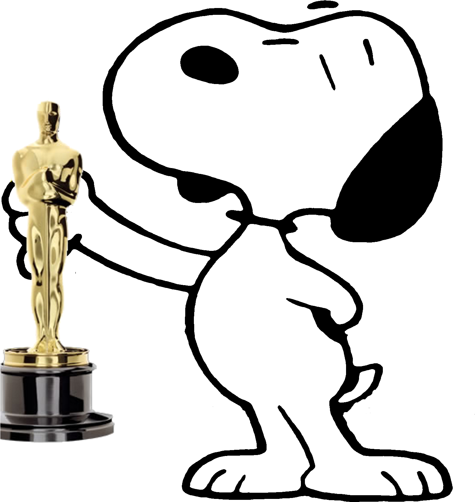 Download Png Royalty Free Stock Oscar Goes To By Bradsnoopy - Snoopy En ...