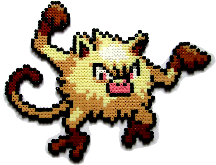 Download A Cute Little Mankey, Made With Perler Beads It's About ...