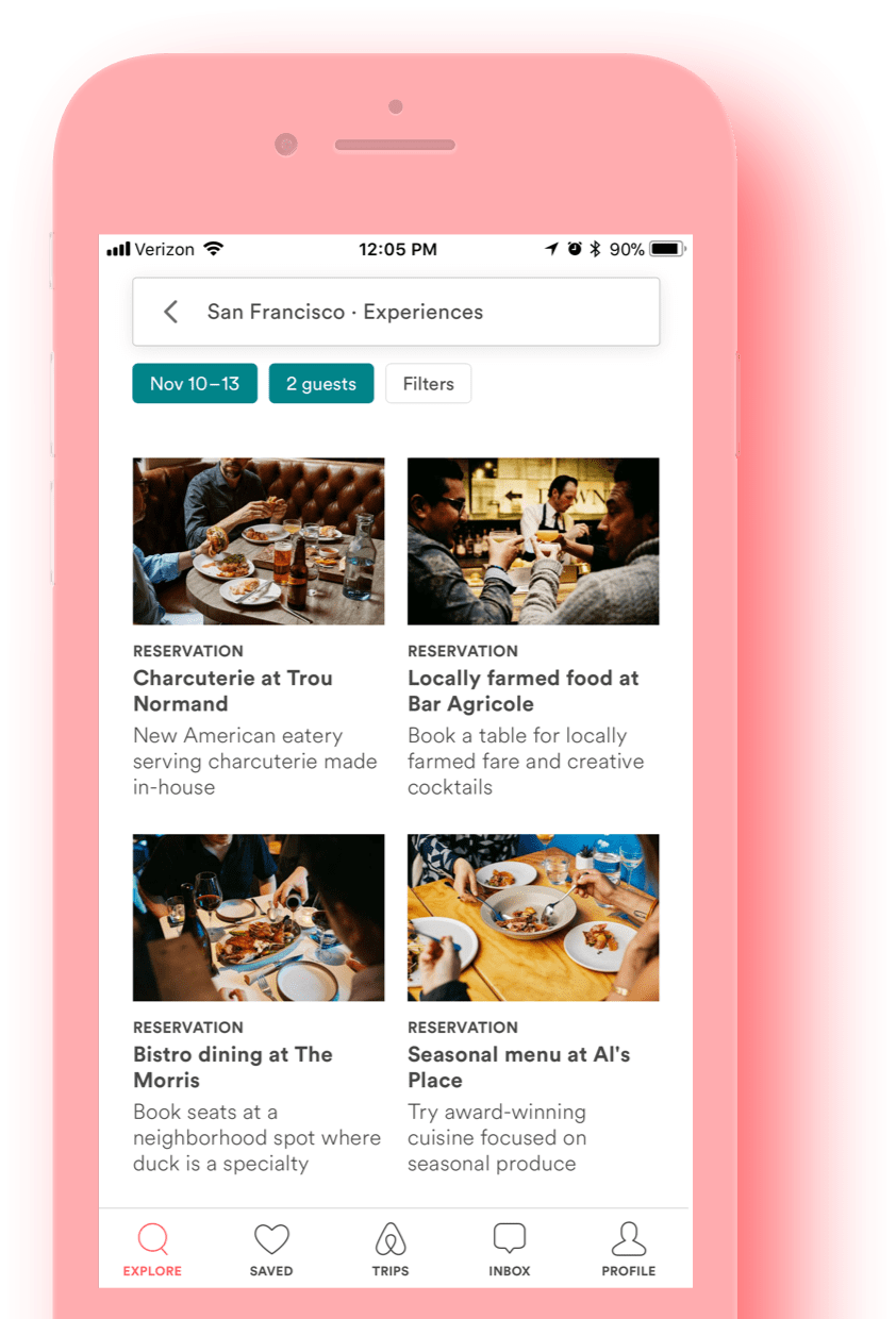Download Airbnb App With Restaurants - Restaurant - Full Size PNG Image ...