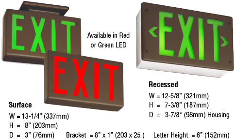 Download Brutus Exits - Red & Green Exit Signs - Full Size PNG Image ...