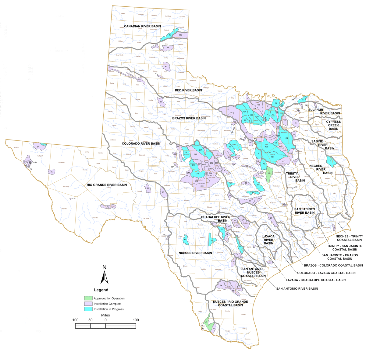 Download Texas Watershed Projects - Map Of Watersheds In Texas - Full ...