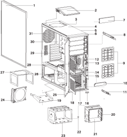 Download Picture Library Stock Antec P B Performance One Atx - Exploded ...