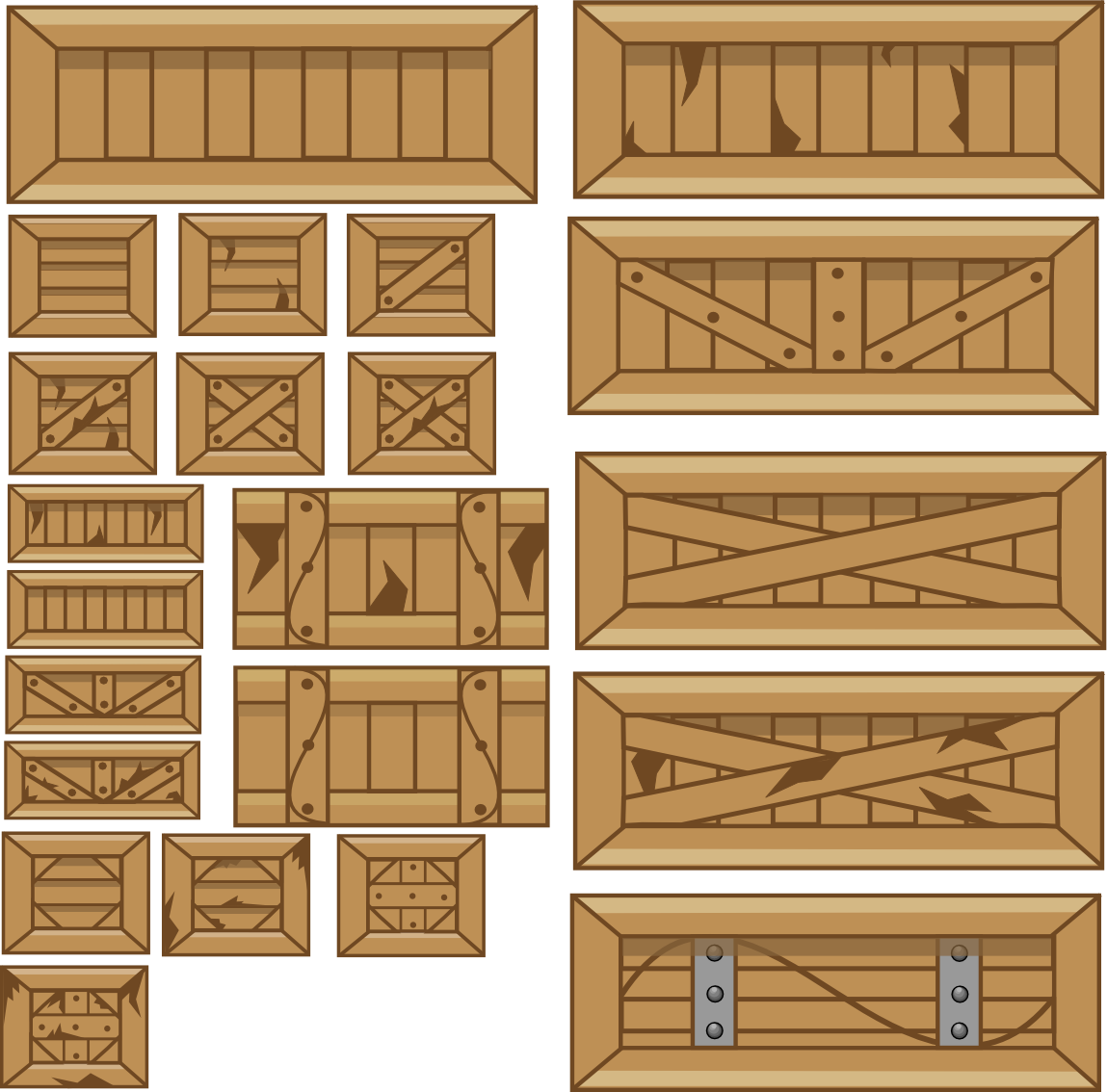 Download Crates For Your Games - 2d Side Scroller Crate - Full Size PNG ...