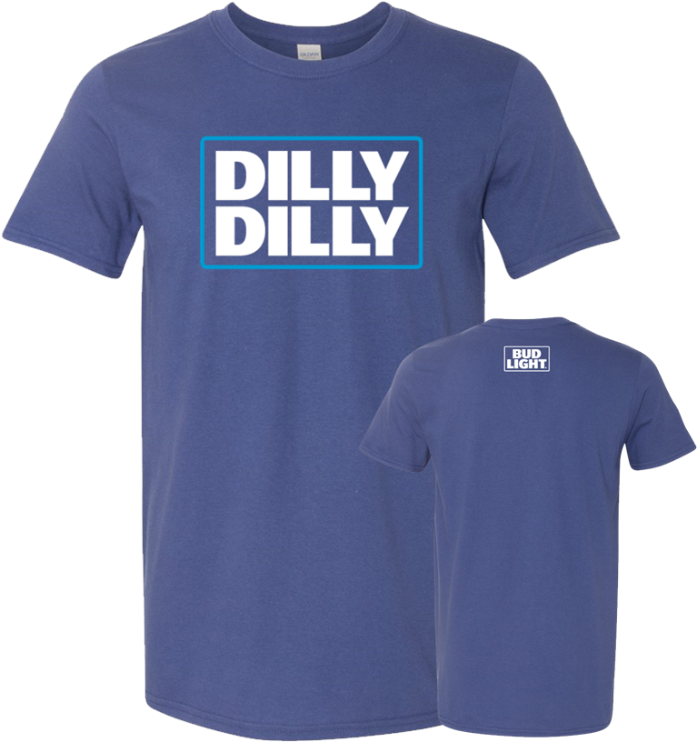 Download Bud Light Dilly Dilly Metro Blue Tee - Shirt - Full Size PNG ...