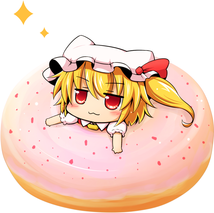 Download Flandere Inside A Donut , - Chibi Flandre Scarlet - Full Size ...