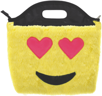 Download Heart Eyes Emoji Furry Lunch Tote - Emoji - Full Size PNG ...