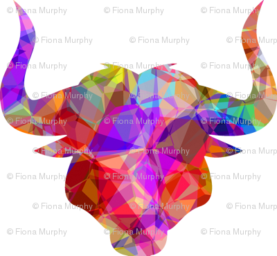 Download Bull Head Geometric Pattern - Geometric Bull - Full Size PNG ...