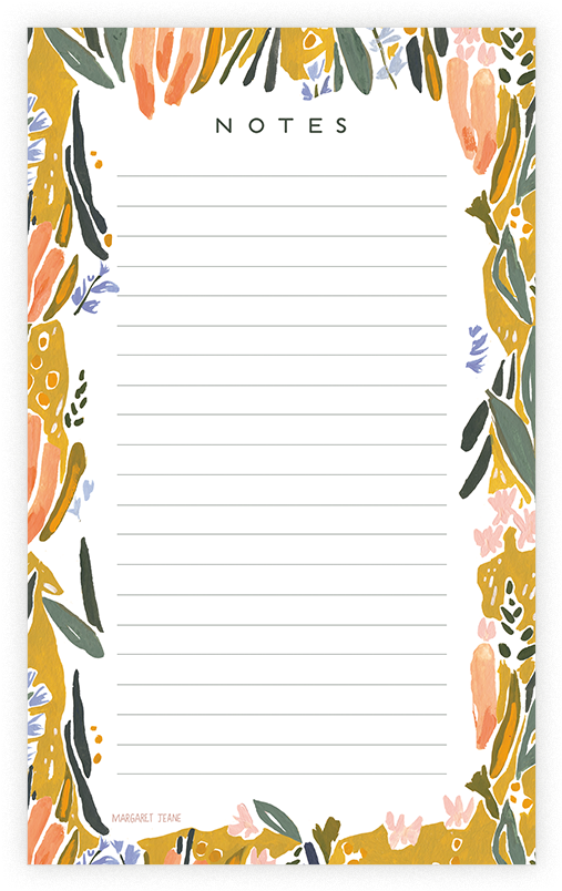 Download Happy Floral Notepad - Full Size PNG Image - PNGkit