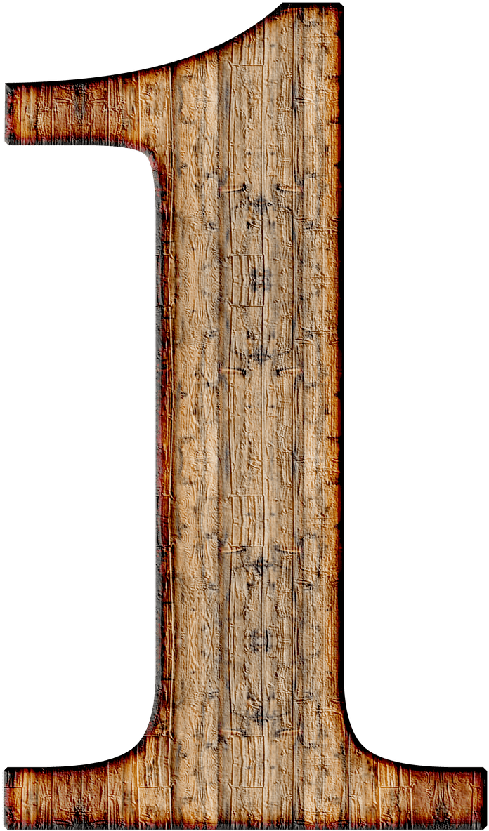 Download Descargar - Wood Number 1 Png - Full Size PNG Image - PNGkit