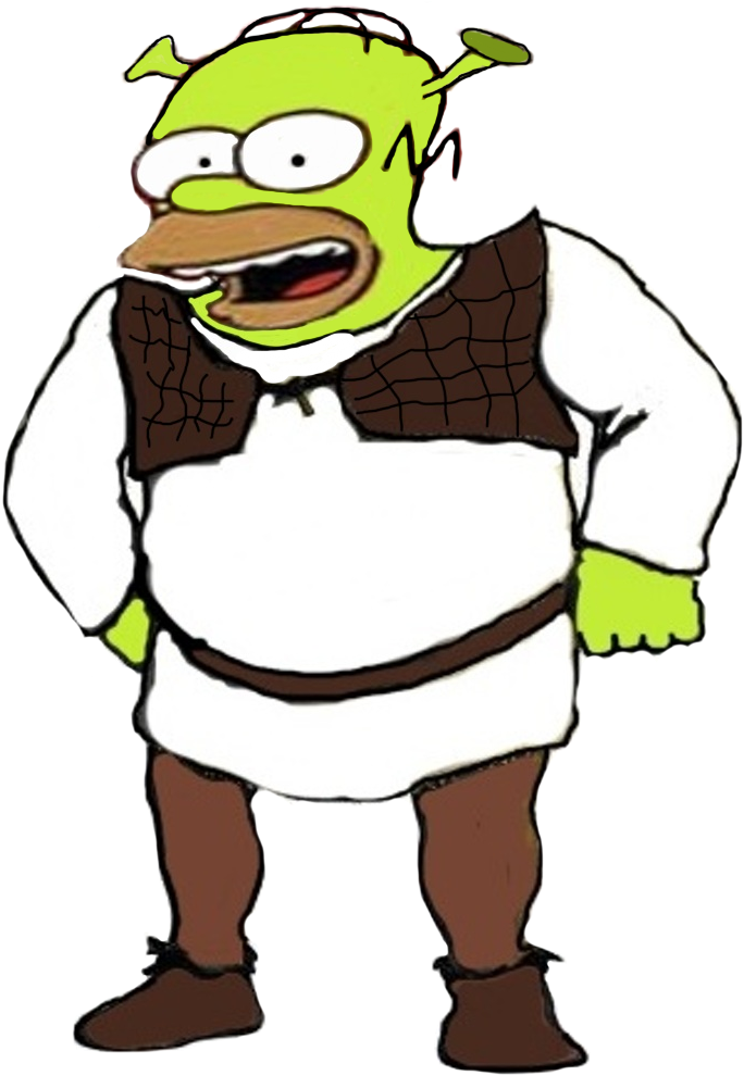 Download Transparent Homer Simpson As Shrek - Simpsons Shrek - PNGkit