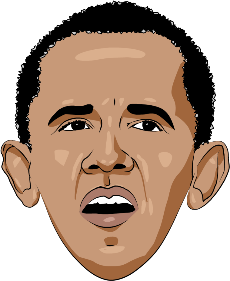 Download Obama-1080 - Cartoon Obama Head Png - Full Size PNG Image - PNGkit