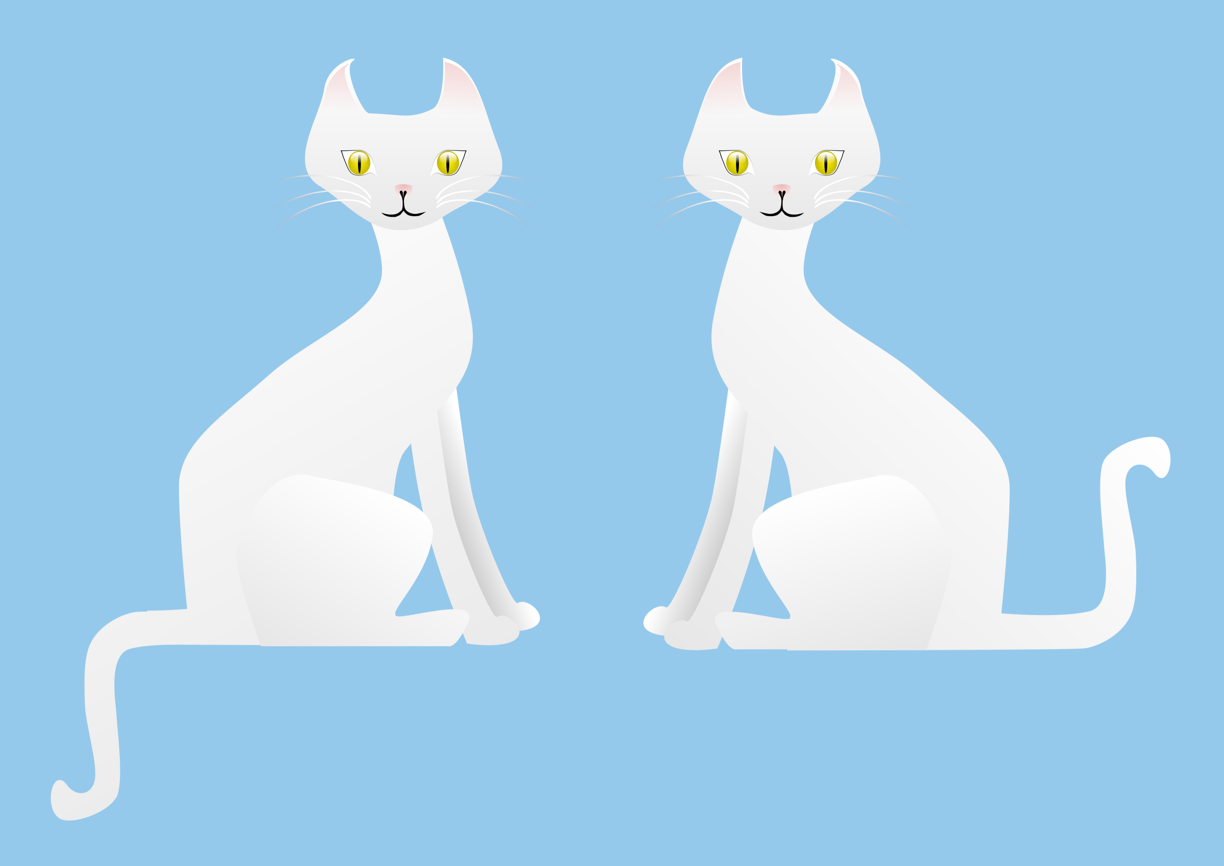 Download This Free Icons Png Design Of Two White Cats - Full Size PNG ...