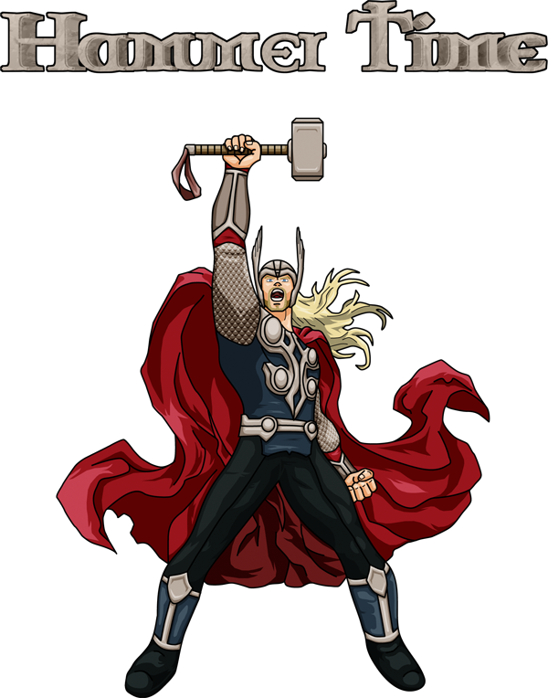 Download Thor Time By Crula - Its Hammer Time Thor - Full Size PNG ...
