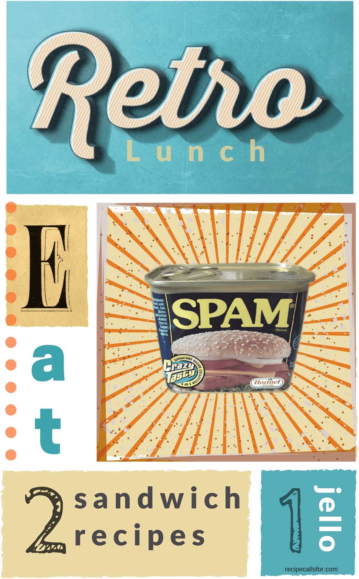 Download Retro Lunch, Spam & Jello - Hormel Spam Classic - 8 Pack, 12 ...