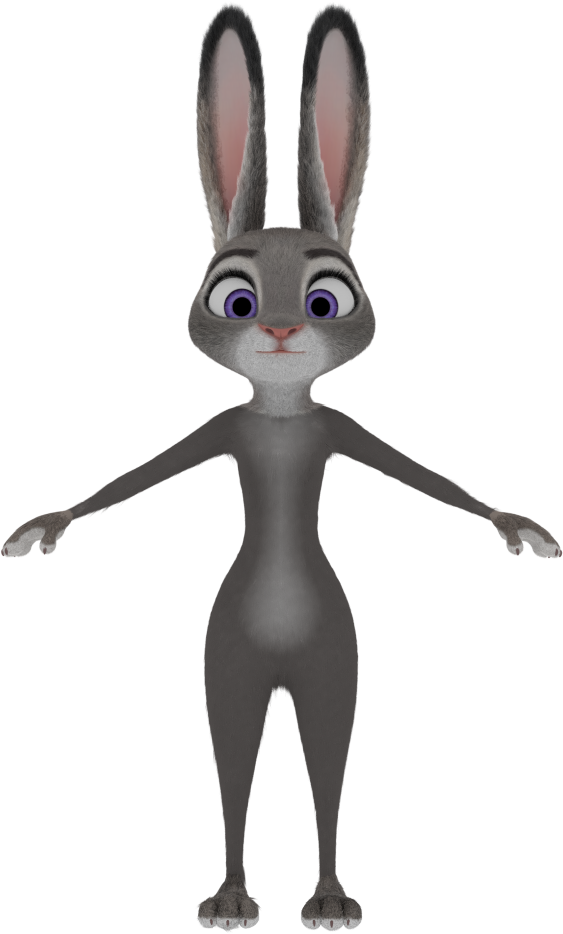 Download 518915 - Judy Hopps 3d Naked Model - Full Size PNG Image - PNGkit
