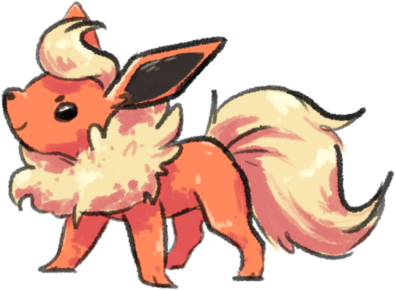 Download Quick Flareon Doodle - Cartoon - Full Size PNG Image - PNGkit
