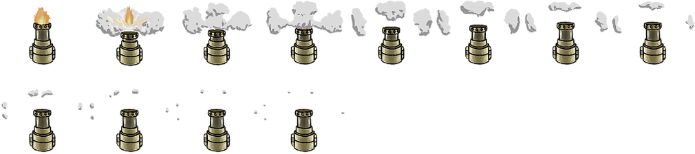 Download Transparent Cannon Fire Sprite Sheet - Sprite - PNGkit