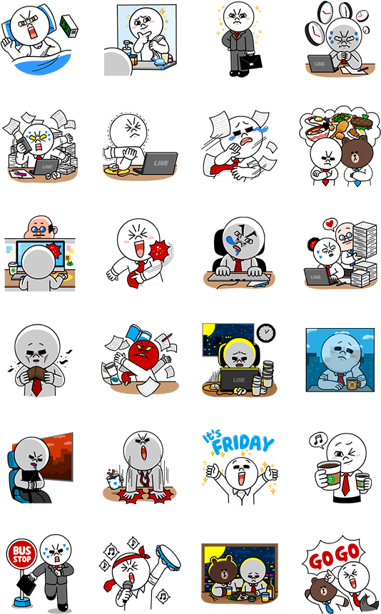 Line Moon Sticker Download