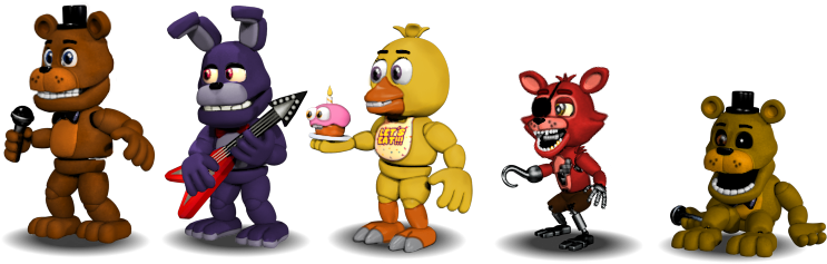 Download Fnaf World Num Keys Png - Fnaf World Fnaf 1 Characters - Full ...